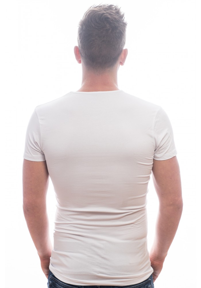 Slater Stretch T-Shirt V-Neck white Two Pack ( art 6600)