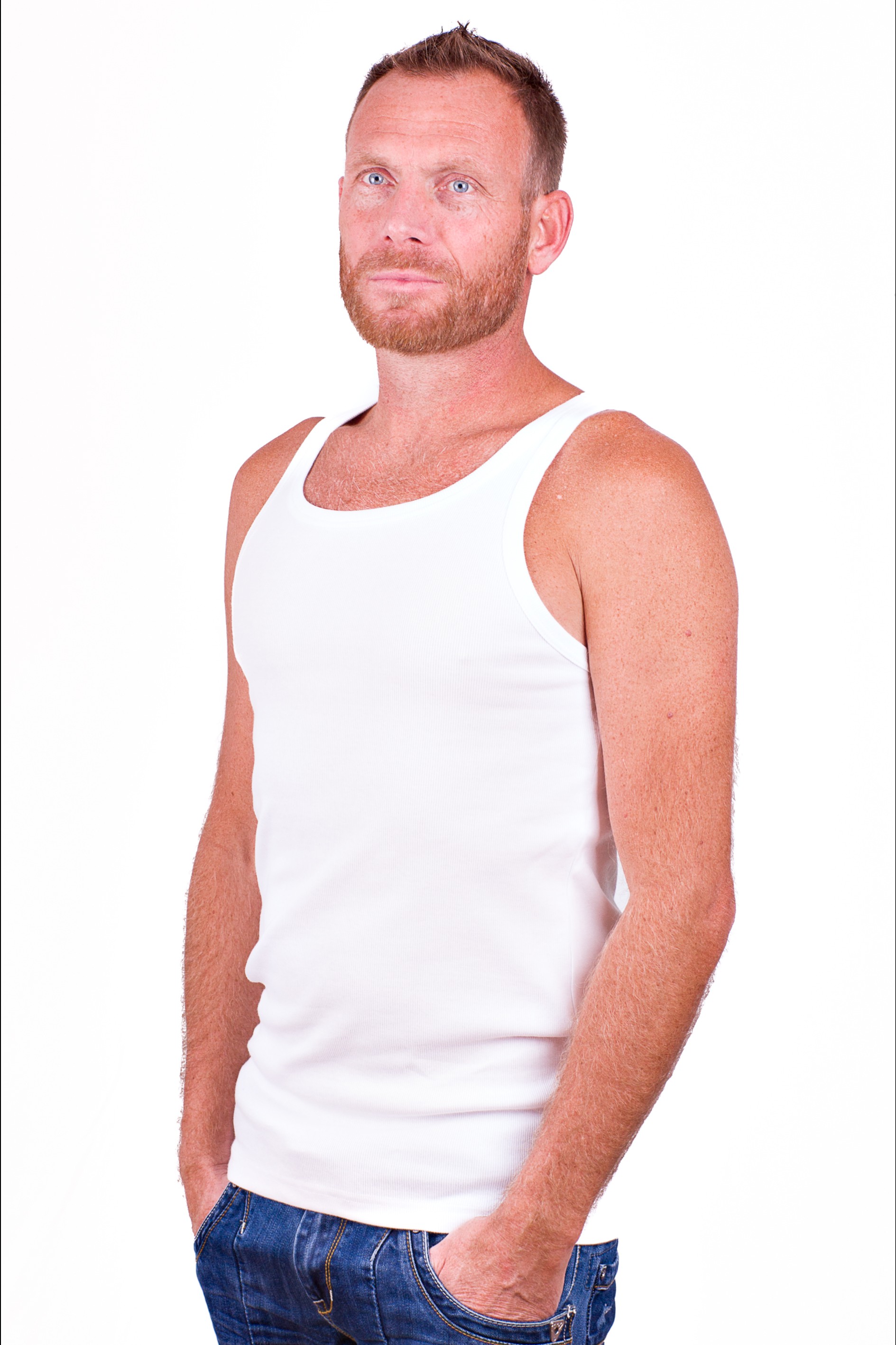 Alan Red Singlet Oakland White (Two Pack)