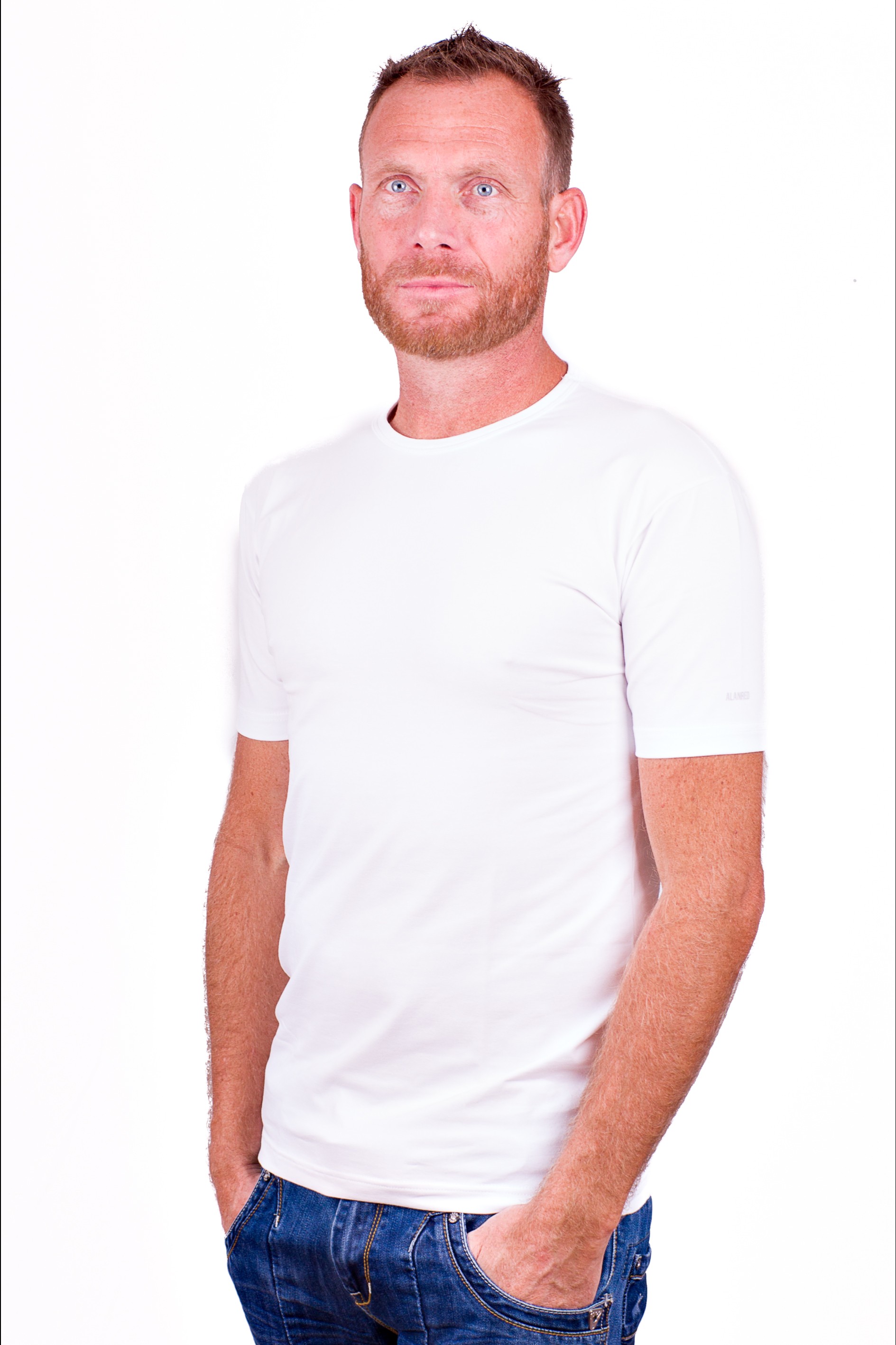 Alan Red T-Shirt Ottawa White ( two pack) ( stretch ) Alan Red T-Shirt Ottawa White ( two pack) ( stretch )