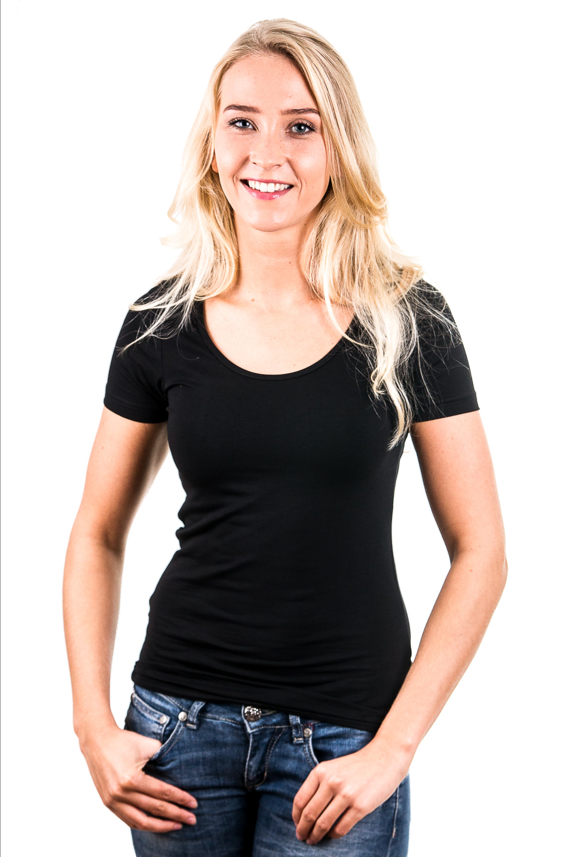 Garage Women T-Shirt Round Neck Black ( art 0701)