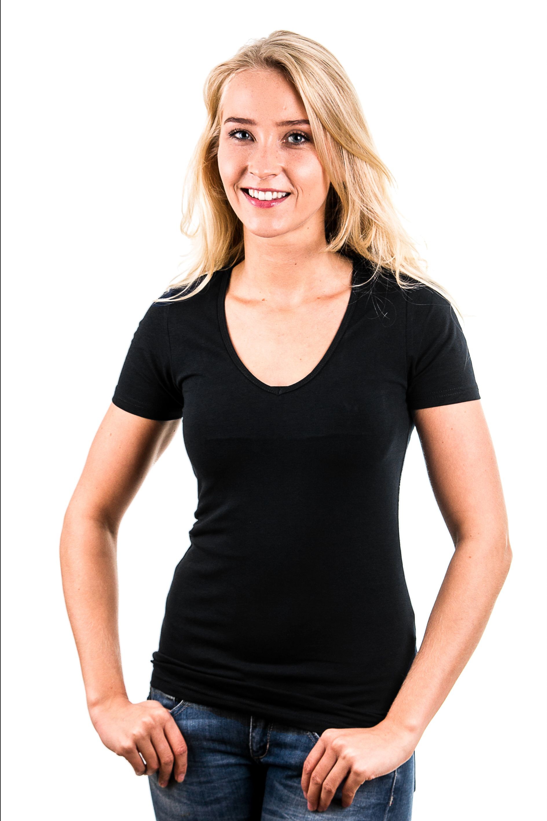 Garage T-Shirt Ladies V-Neck Black ( art 0702)