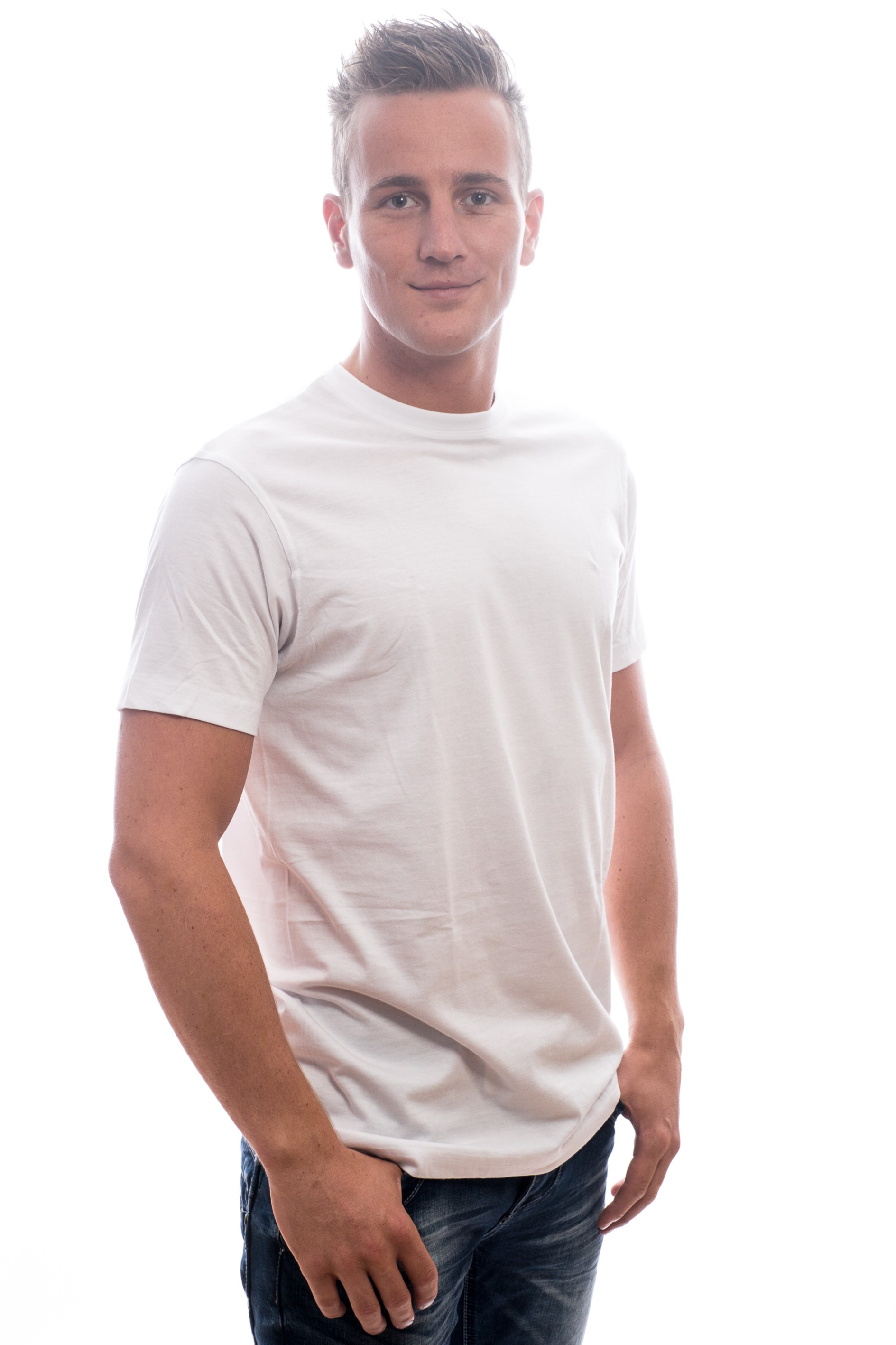 Slater T-Shirt Basic O-neck white EXTRA LONG Two Pack ( art 2700)